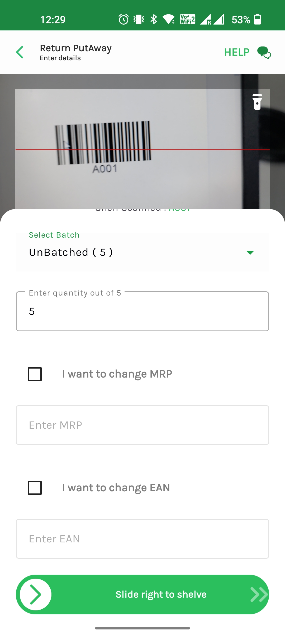 HHT - Putaway - Returns Putaway